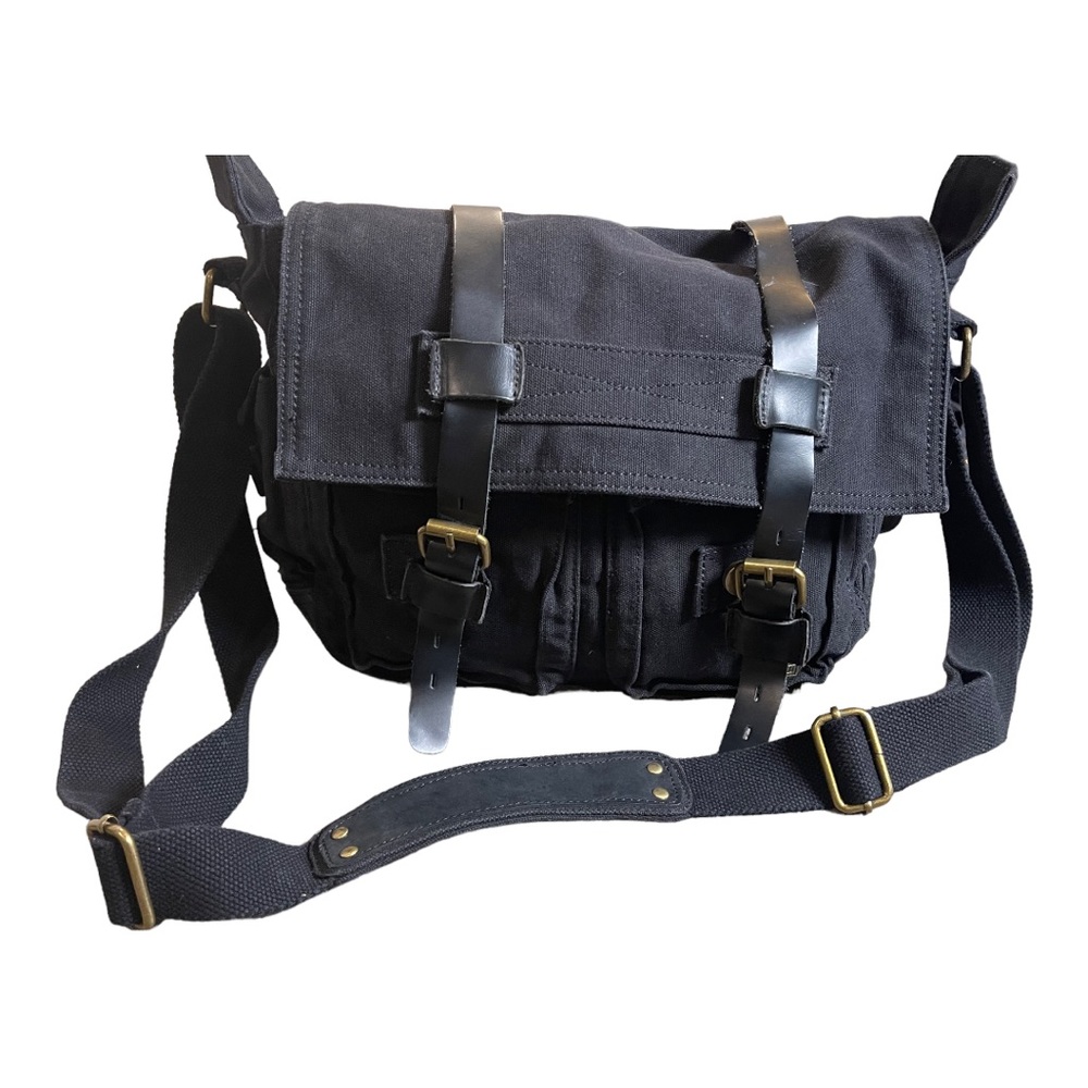 Belstaff Canvas And Leather Messenger Bag - Gem